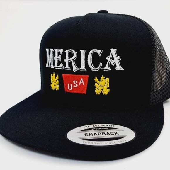 Accessories | Merica Embroidered Flat Bill Trucker Mesh Snapback Cap Redneck Retro Fashion Hat ...